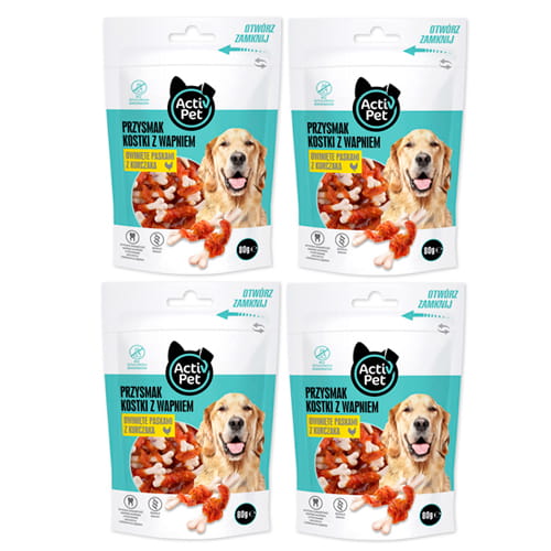 Przysmak dla dużego psa Kostki z Wapniem 4x 80g Activ Pet AGDwSIECI.pl ...